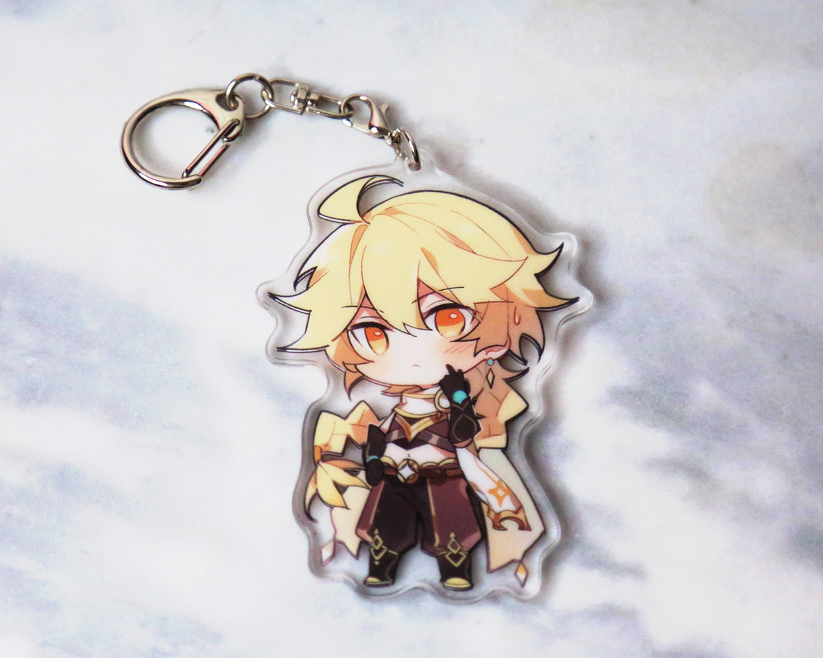Aether Keychain (Male Traveler) - Genshin Impact Arcylic Charms – Yui's ...