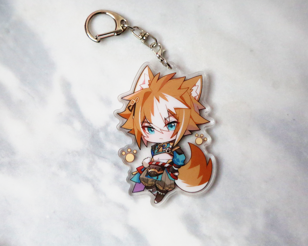 Gorou Keychain - Genshin Impact Arcylic Charms – Yui's Gifts