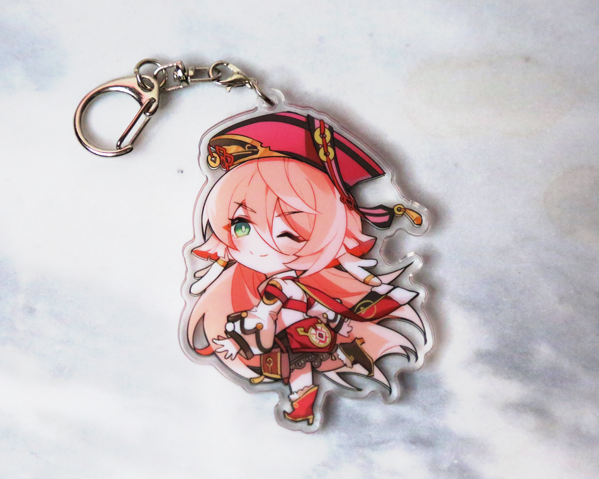 Yanfei Keychain - Genshin Impact Arcylic Charms – Yui's Gifts